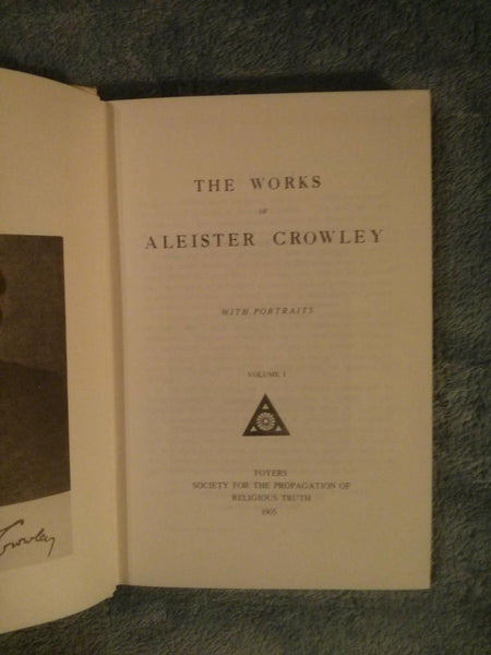 Works of Aleister Crowley with Portraits -3 Vol. Set – formerly ...