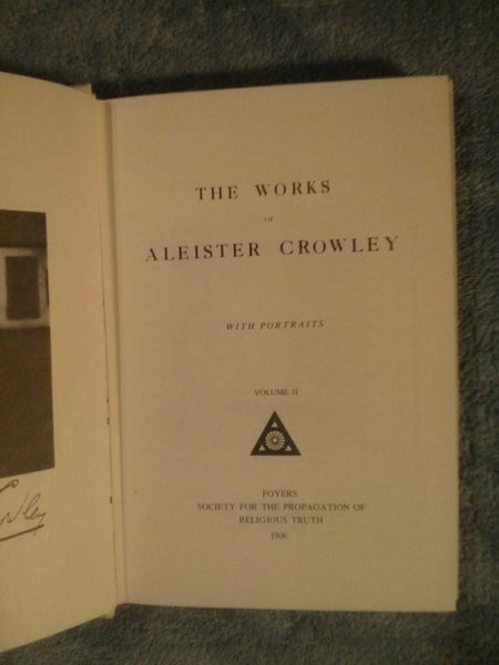 Works of Aleister Crowley with Portraits -3 Vol. Set – formerly ...