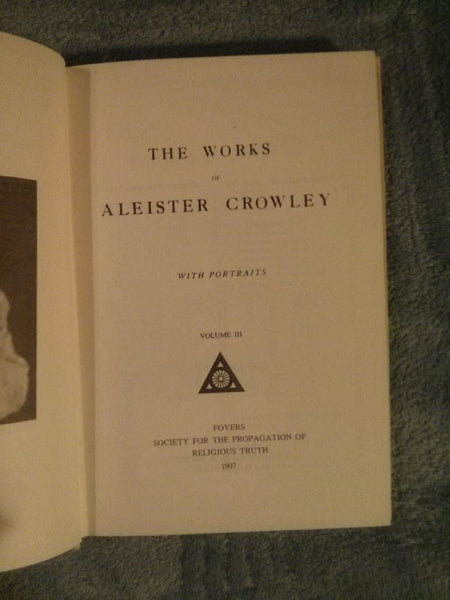 Works of Aleister Crowley with Portraits -3 Vol. Set – formerly ...