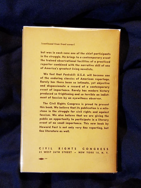 Peekskill: USA by Howard Fast. Signed by Fast, Paul Robeson and Willia ...