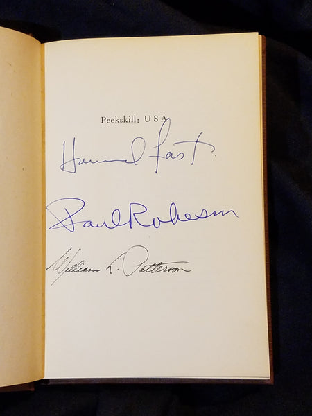 Peekskill: USA by Howard Fast. Signed by Fast, Paul Robeson and Willia ...
