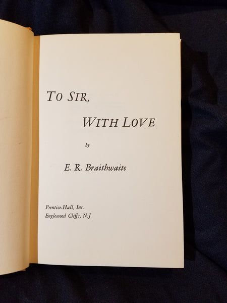 To Sir, With Love by E.R.Braithwaite. First American Edition – formerly ...
