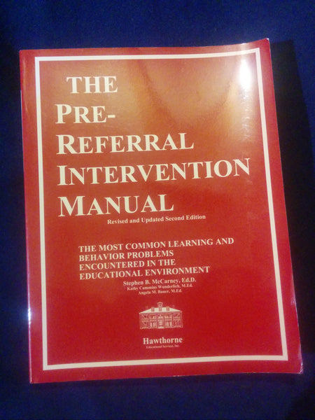 Pre-Referral Intervention Manual, Revised and Updated Second Edition ...
